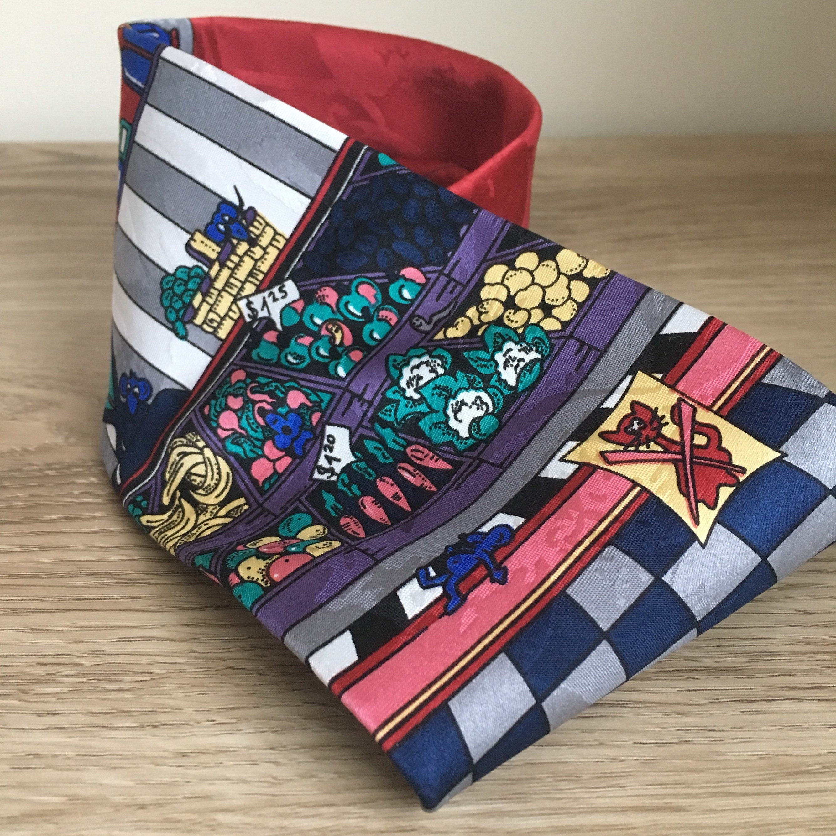 Tutti Fruti Tie by Gitano, 80s Tie, 90s Tie, Fruit Stand, Farmer's ...