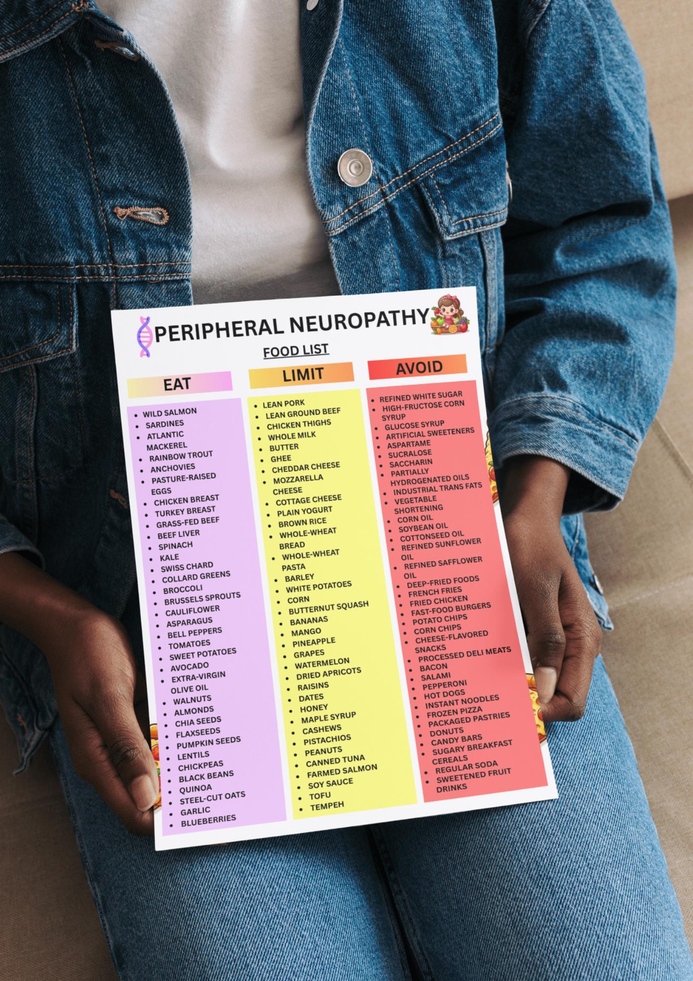 Peripheral Neuropathy Food List PDF | Nerve Pain Relief Diet | Diabetic ...