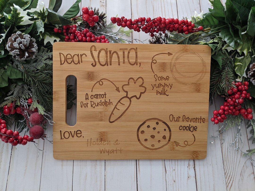 Personalized Dear Santa Cutting Board | Dear Santa Cutting Board | Tray ...