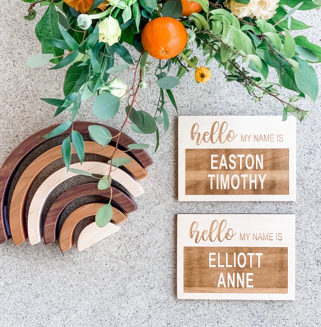 Hello My Name is Sign | Birth Announcement Sign | Custom Name Sign ...