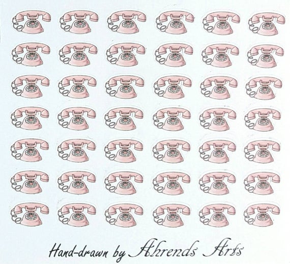 Retro Phone/call Reminder Planner/journal/bullet Journal | Etsy