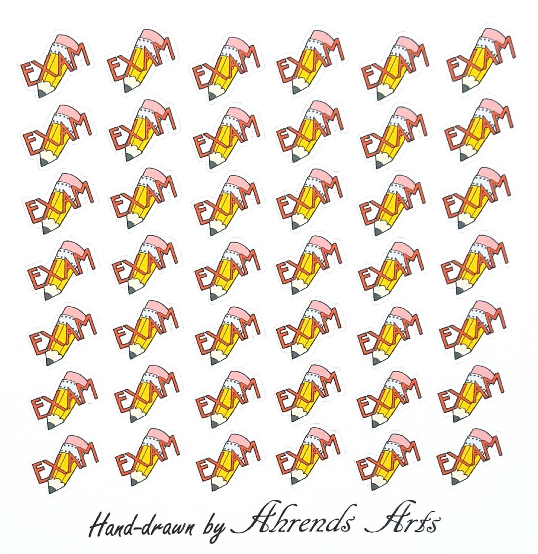 Exam/test/quiz Reminder Planner/journal/bullet Journal Stickers - Etsy