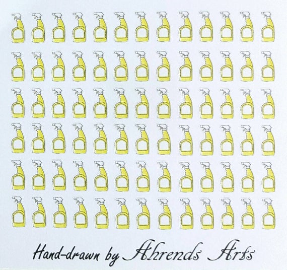 Spray Bottle/cleaner Planner/journal/bullet Journal Stickers | Etsy