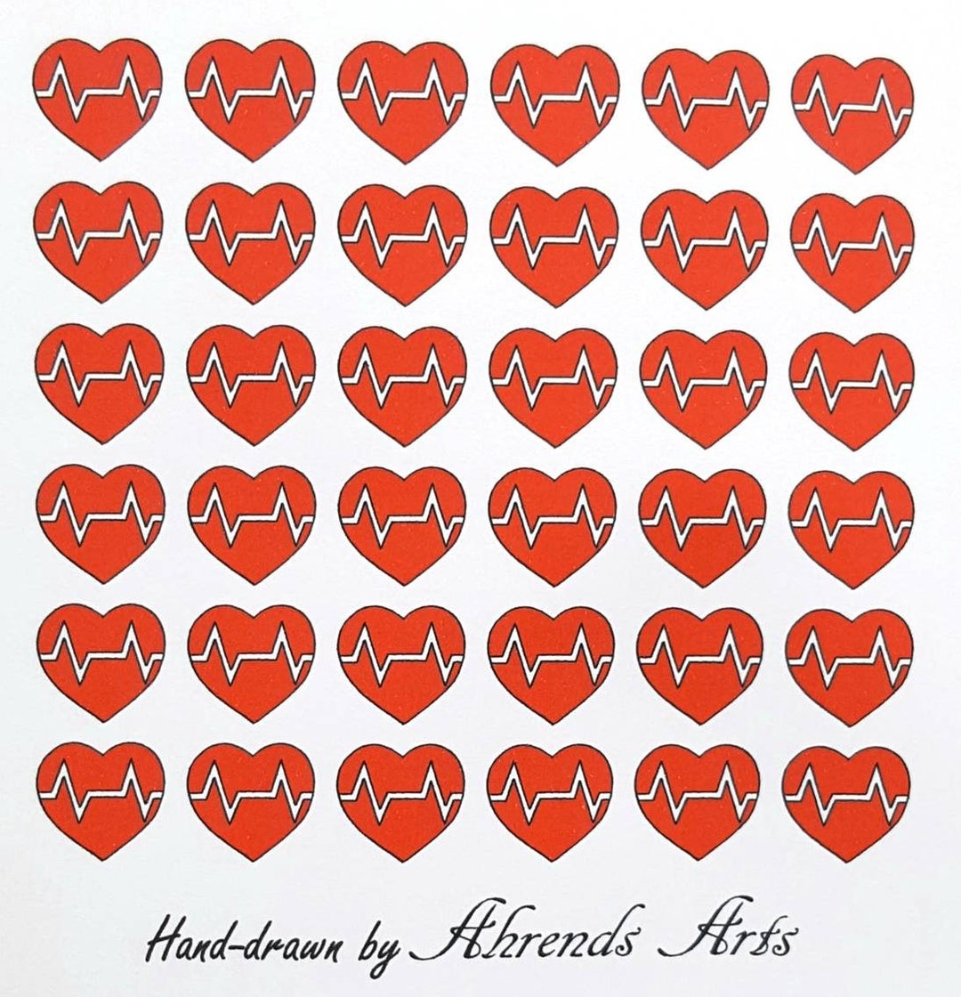 Cardio/cardiologist/heart Planner/journal/bullet Journal Stickers - Etsy