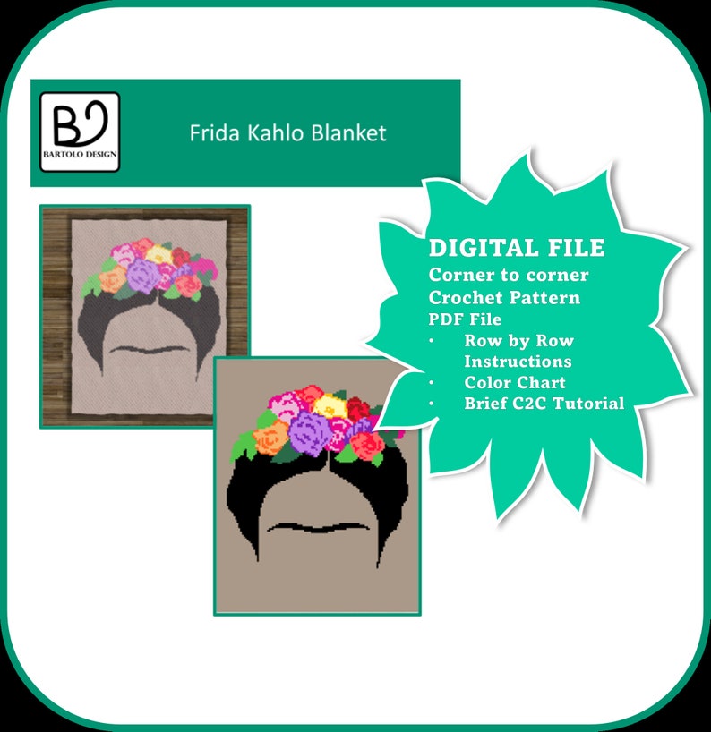 Frida Kahlo Throw Blanket Pattern - Etsy