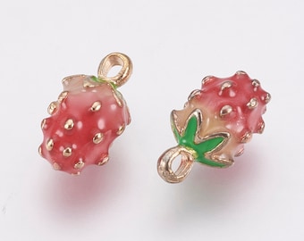 Strawberry charm | Etsy