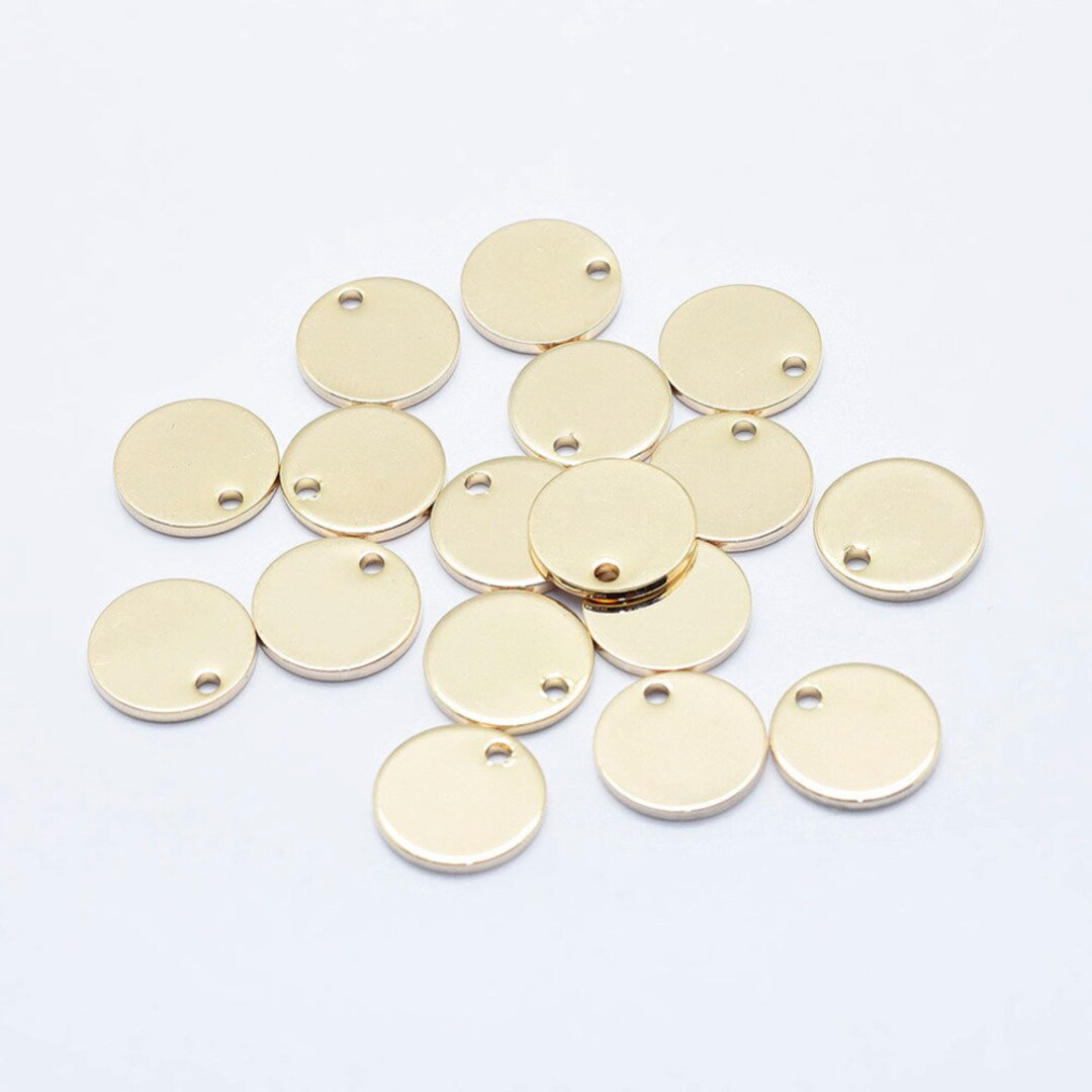 10 -round Bead • Gold • Tiny Minimal Shape • Jewelry Making Supplies ...