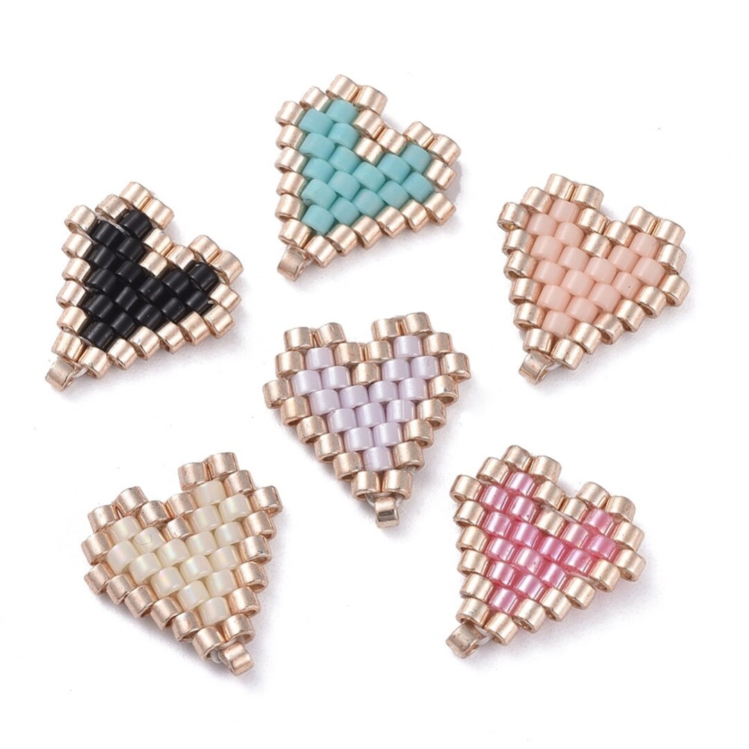 5- MIYUKI® Japanese Seed Beads Handmade Pendants •loom Pattern With ...