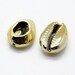5-REAL Large Snakehead Cowrie Shell With 24k Gold Dipped Bead Sea ...