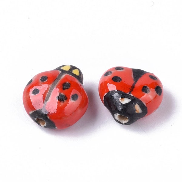 Lady Bug Beads - Etsy