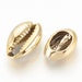 5-REAL Large Snakehead Cowrie Shell With 24k Gold Dipped Bead Sea ...