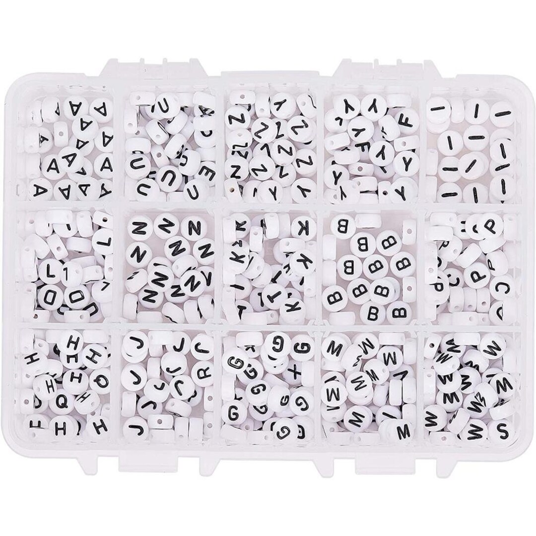 A-Z Acrylic Alphabet Letters 20 of Each Letter Boxed Letter Bead Kit ...