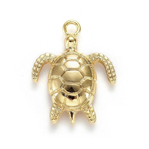 24k GOLD Plated Sea Turtle Charms Turtle Charm Small Turtle - Etsy