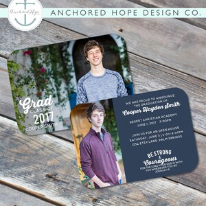 Graduation Announcement Christian High School Graduation | Etsy