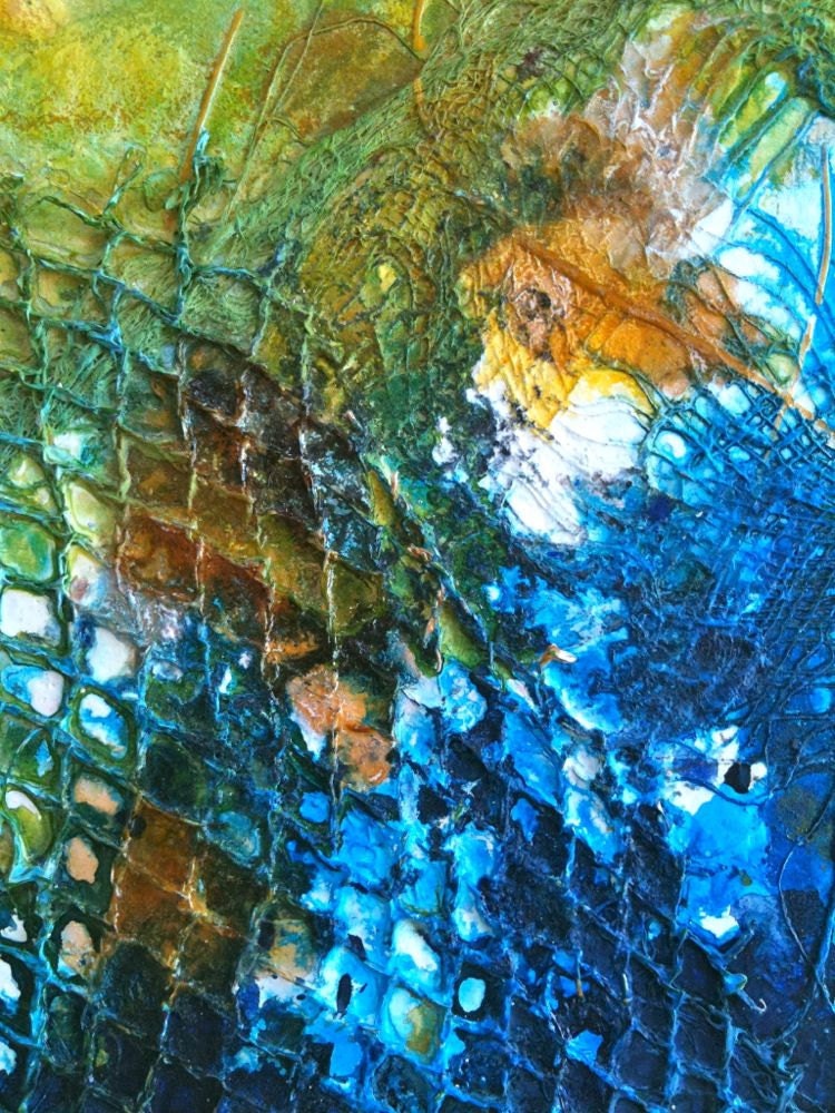 Abstract Painting Original Shellac Mixed Media - Etsy