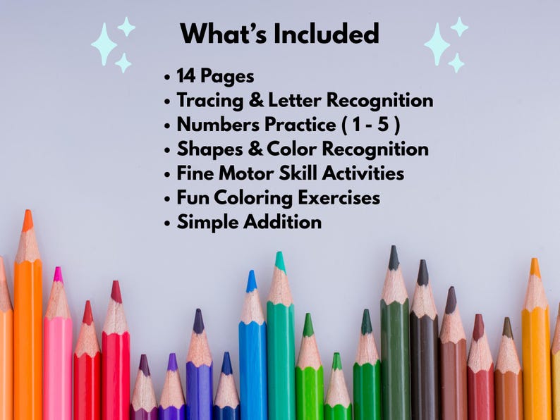 Preschool Learning Workbook PDF Volume 1 | A-F Letters, Numbers 1-5 ...