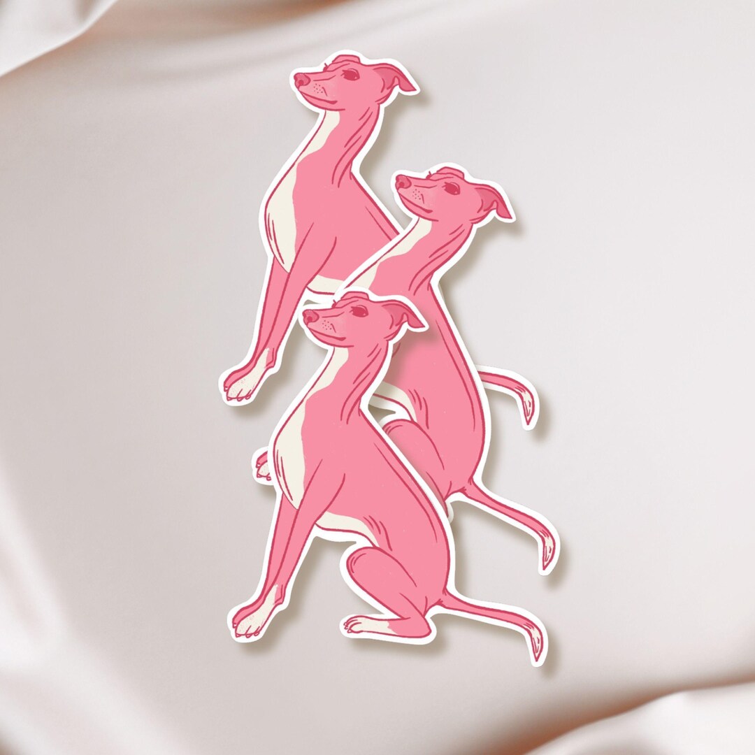 Pink Dog Sticker Italian Greyhound Mom Decal for Laptop Case Gift for ...