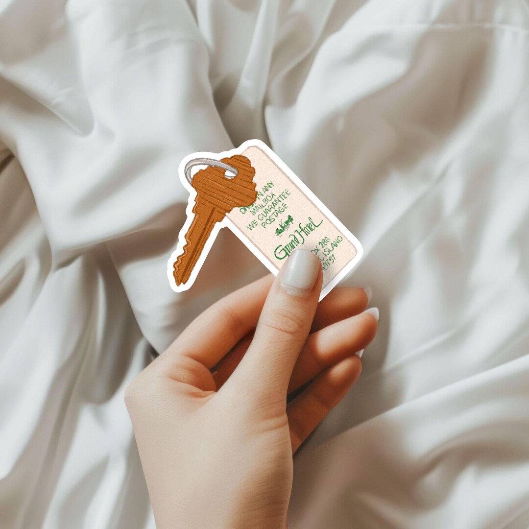 Grand Hotel Room Key Sticker Summer Holiday Vacation Resort Lake ...