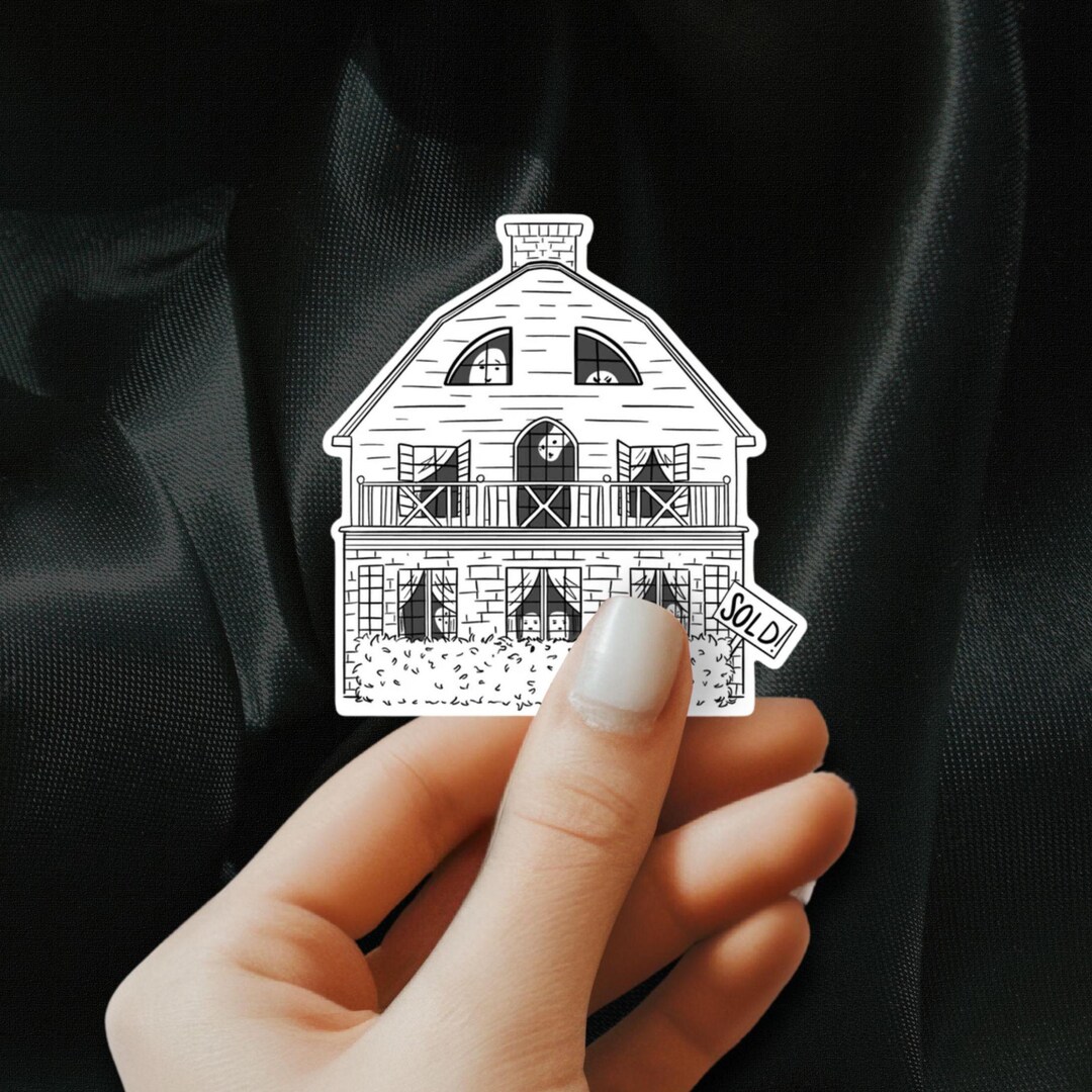 Haunted House Sticker Cute Ghost Decal New Home Gift Homeowner Gift ...