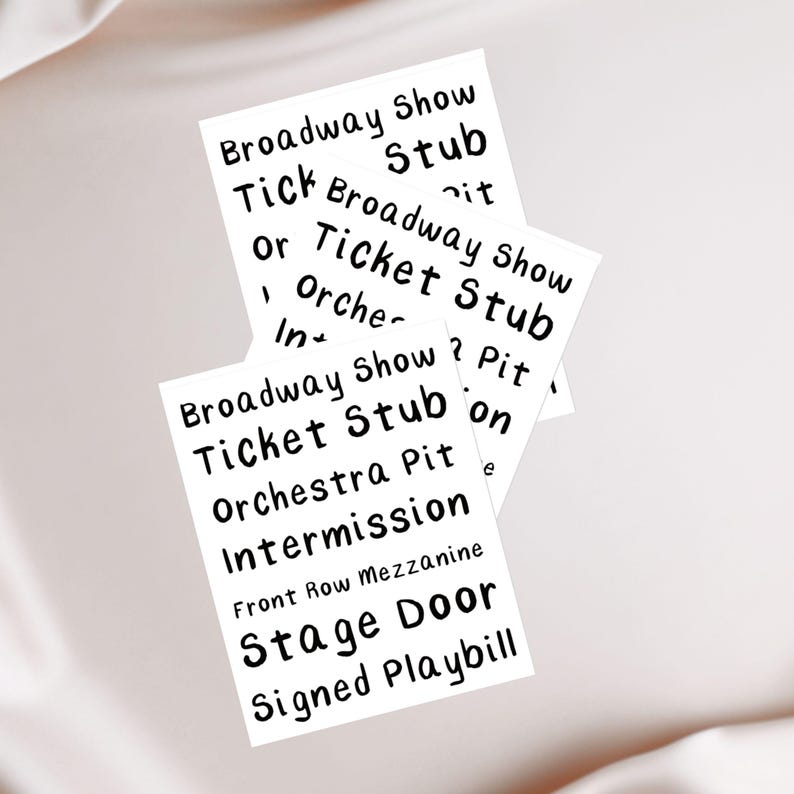 Broadway Sticker Show Day Phrases for Theater Fan of Musical Performer ...