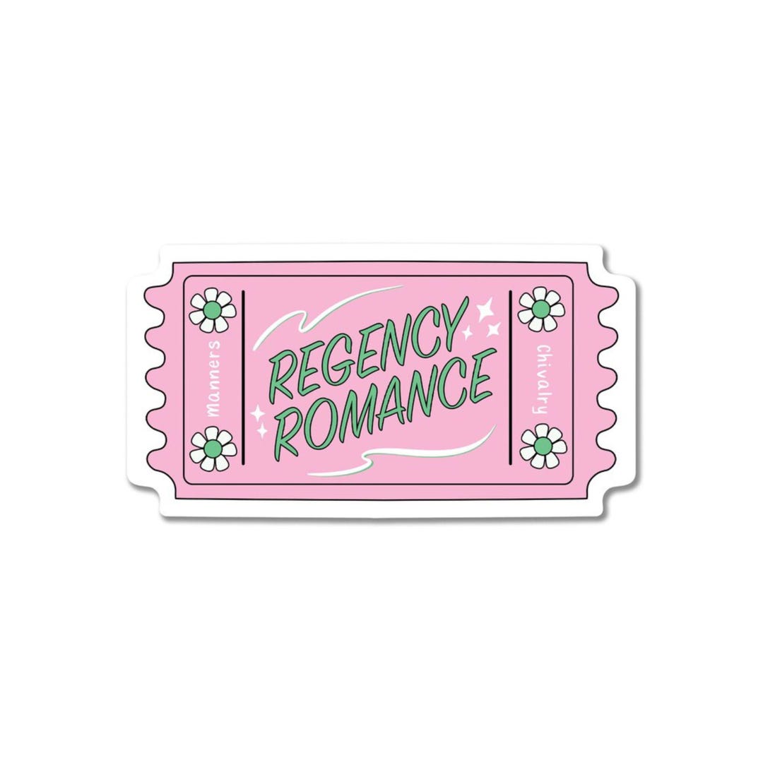 Regency Romance Sticker Pink and Green Ticket Stub Decal for Kindle ...