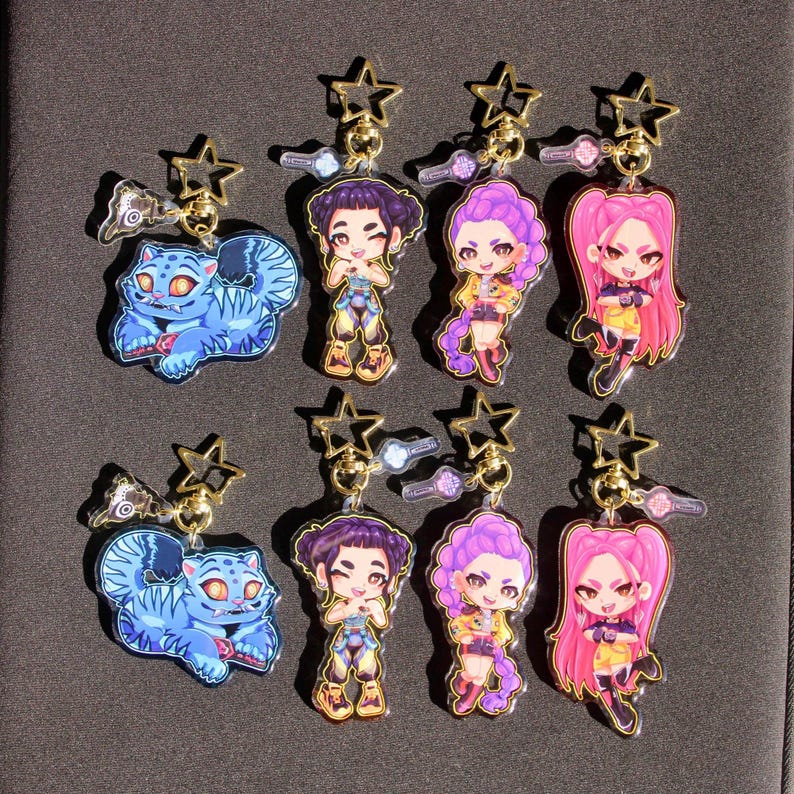 Kpop Demon Hunter Rumi Keychain, Double-sided Epoxy Bag Accessory - Etsy