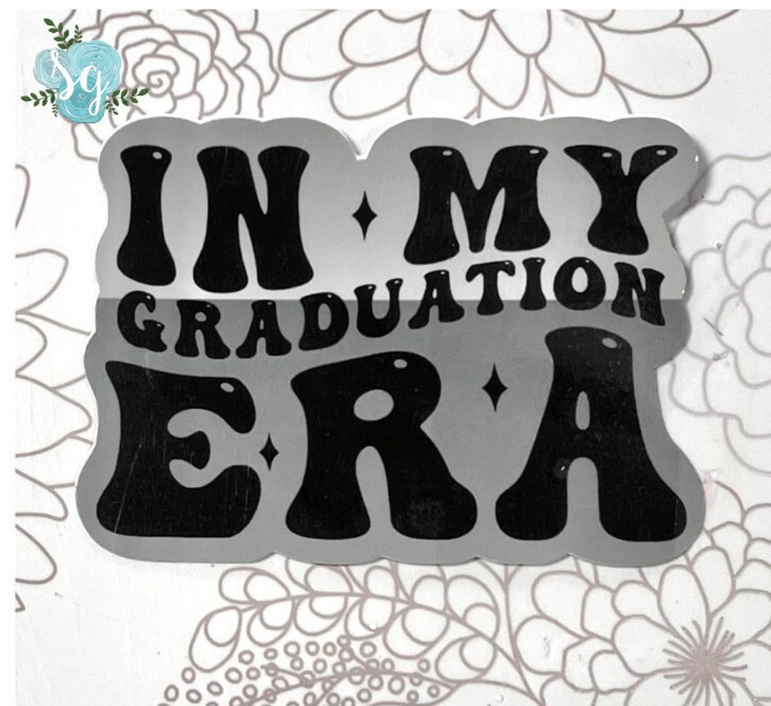 Graduation ERA Sticker, Teacher Gift Sticker, Trendy, Retro Groovy Text ...