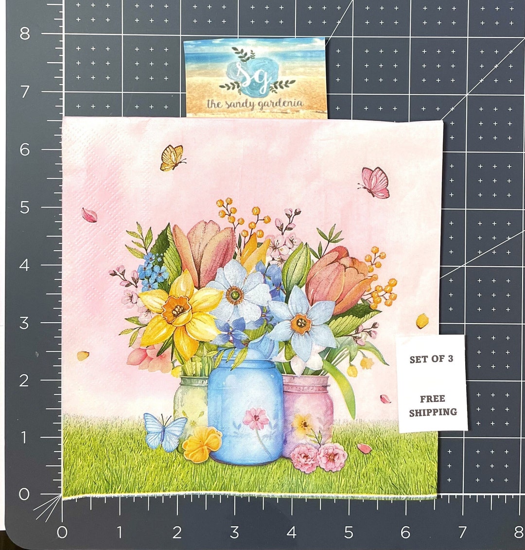 Decoupage Napkin, Decoupage Flower Pots, Mod Podge Basket, Mod Podge ...