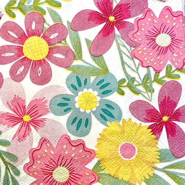 Floral Paper Napkins - Etsy