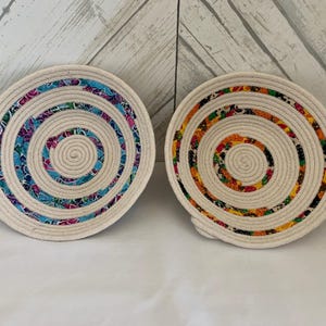 Oval and Round Decorative Rope Bowls - Etsy