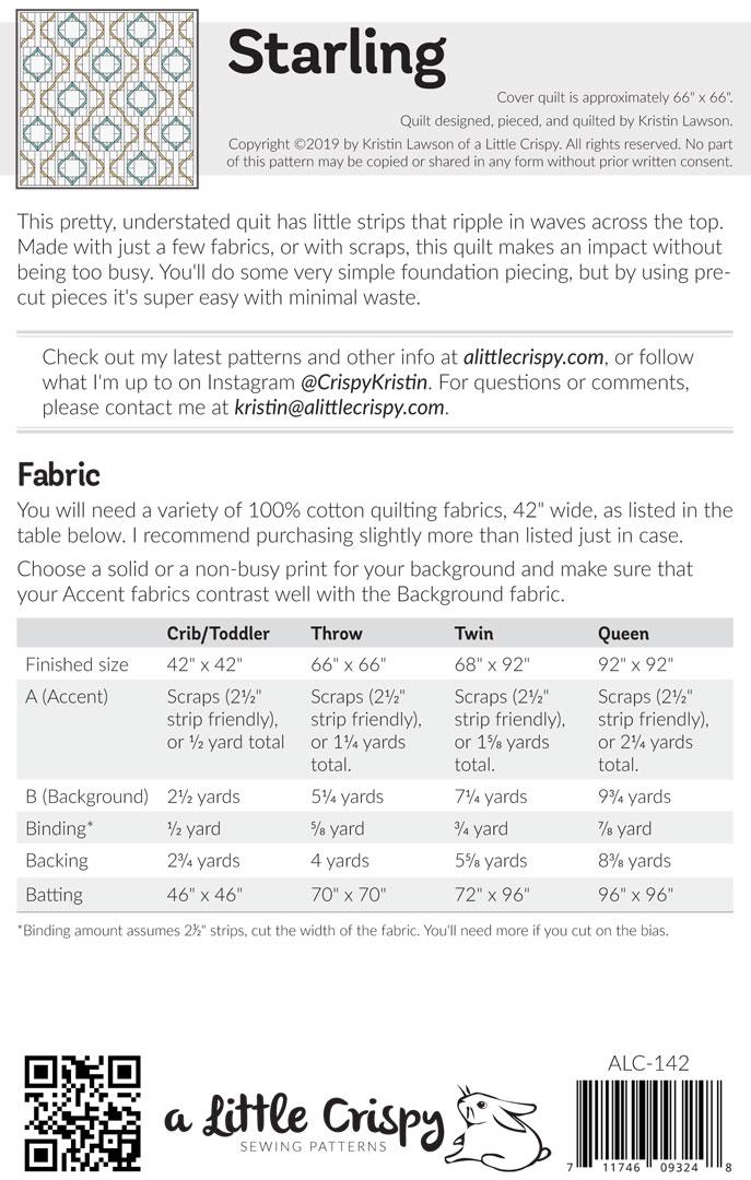 Starling Quilt Pattern--instant Download PDF - Etsy