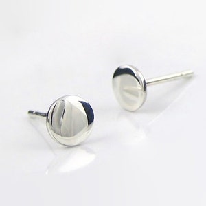 Silver Circle Studs 925 Solid Sterling Silver Small Modern - Etsy