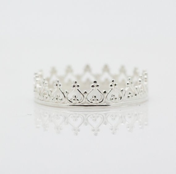 Silver Crown Ring 925 Sterling Silver Queen Princess Ring - Etsy UK