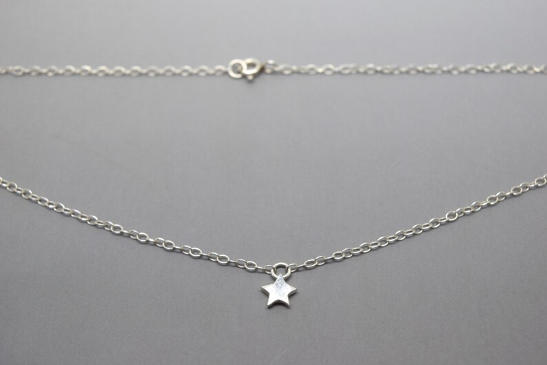 Tiny Silver Star Necklace Solid Sterling Silver 925 Star - Etsy