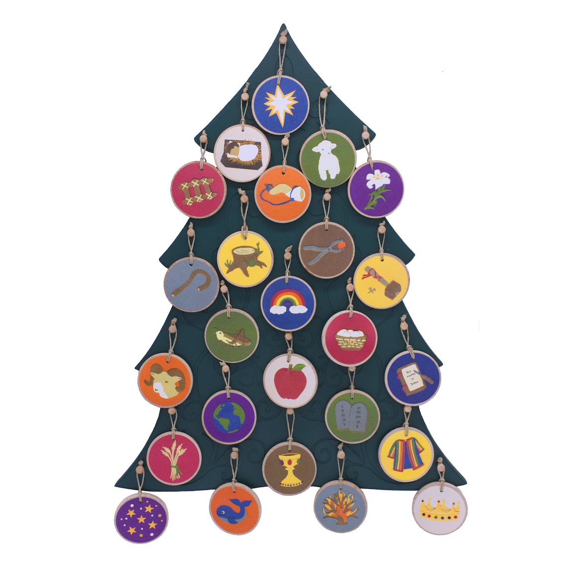 Jesse Tree Ornament Combo Set With Wall Display and Advent - Etsy