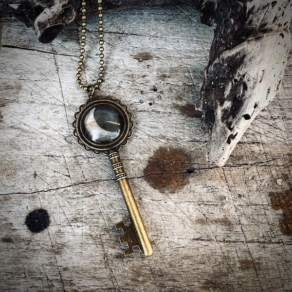 Long Key Necklace - Etsy
