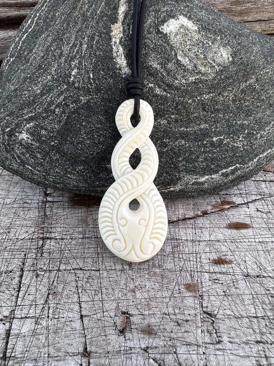 Tribal Bone Carving, Koru Necklace - Etsy
