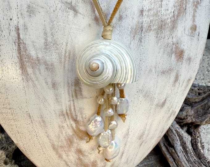 Mother of Pearl Shell Necklace - Etsy
