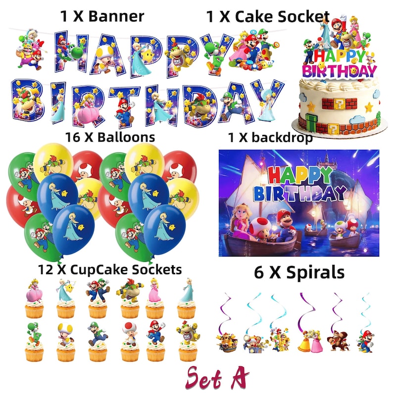 Plumber Birthday Party Decorations Set Banner Cake Topper Cupcake ...