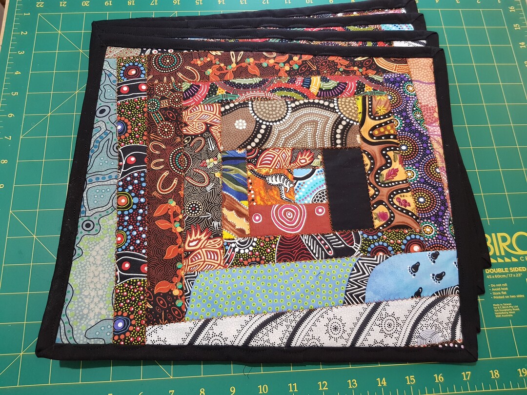 Quilted Aboriginal Place Mats - Quilted Place Mats - Australian Table ...