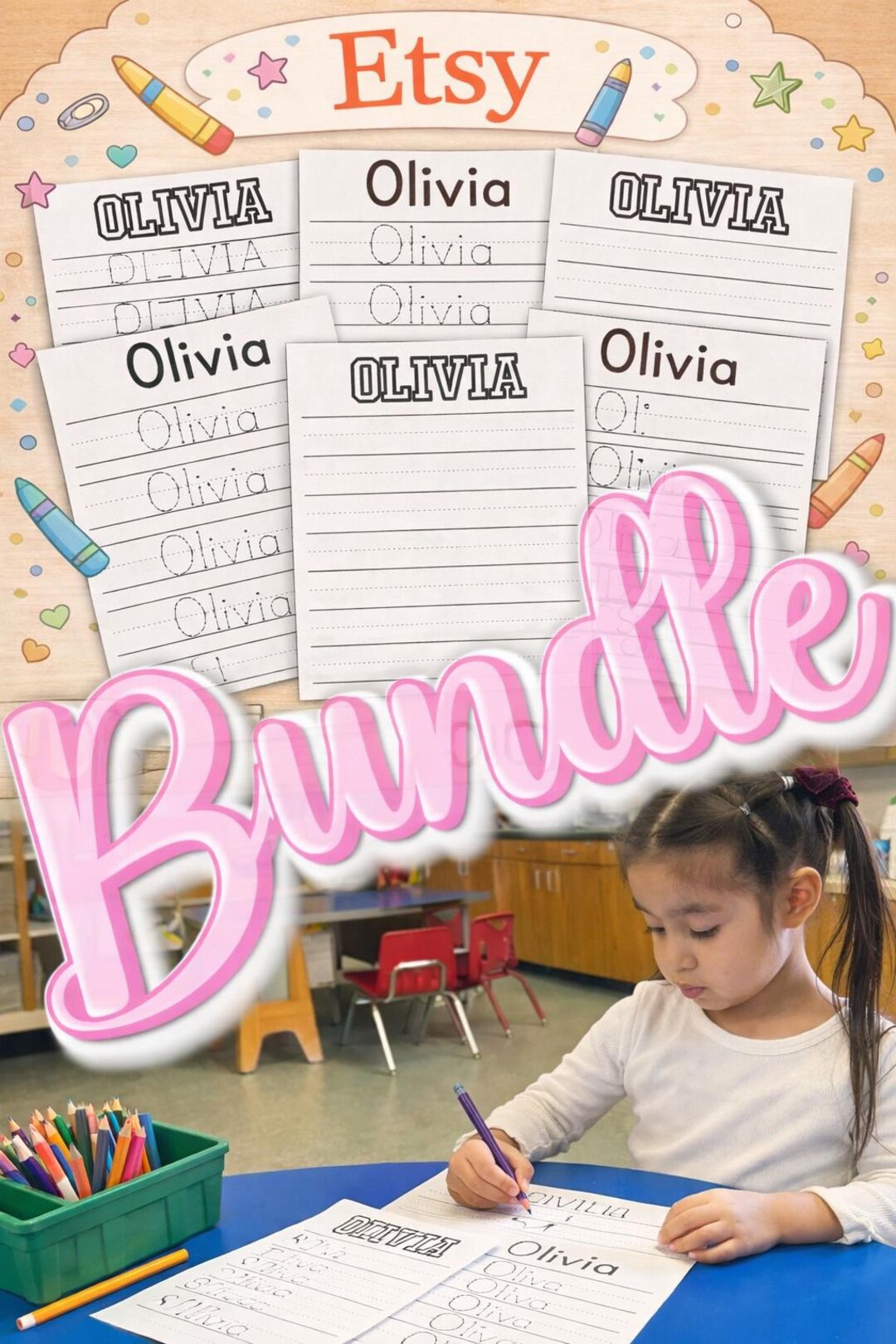 Olivia - Custom Name Tracing Worksheets | Personalized Handwriting ...