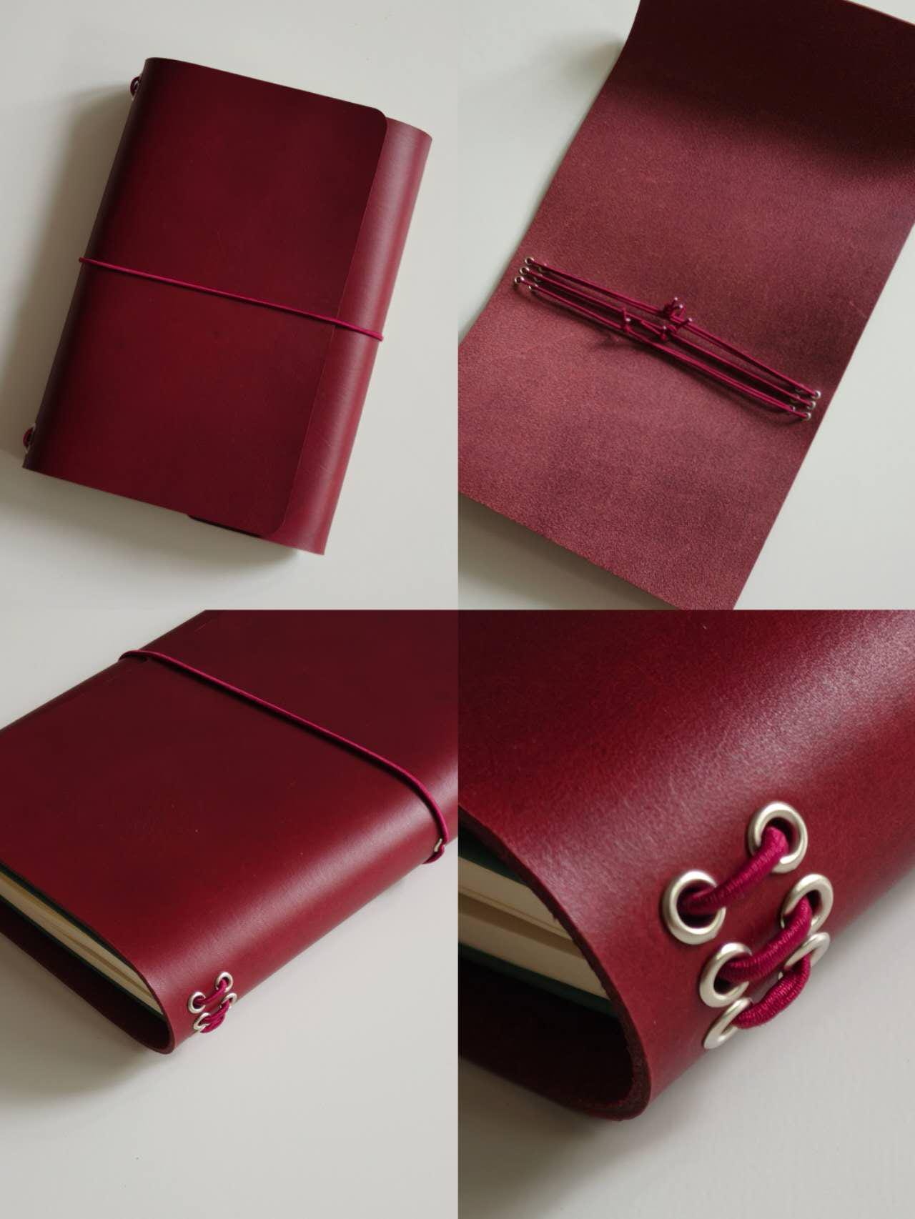 Handmade Passport Size Italian Leather Journal Cover, Personalized ...