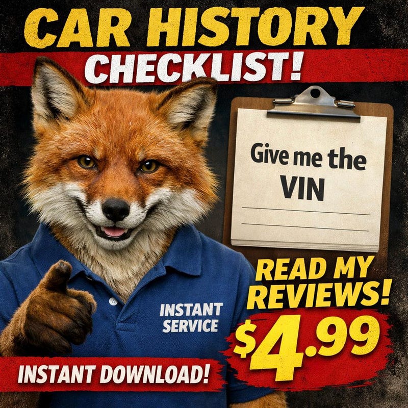 Used Vehicle Checklist - Etsy