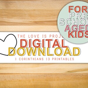 1 Corinthians Printable Coloring Book for Preschool. Kindergarten. Love ...