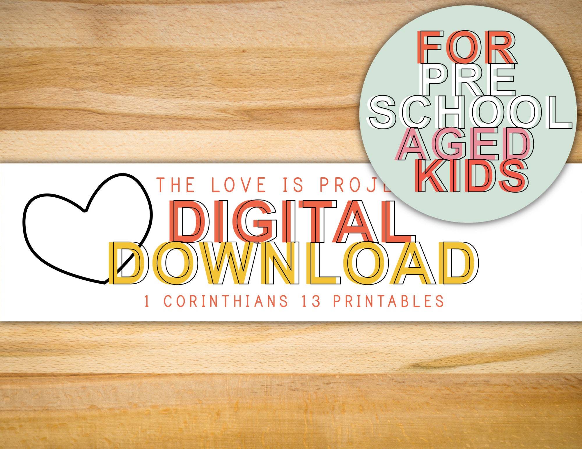 1 Corinthians Printable Coloring Book for Preschool. Kindergarten. Love ...