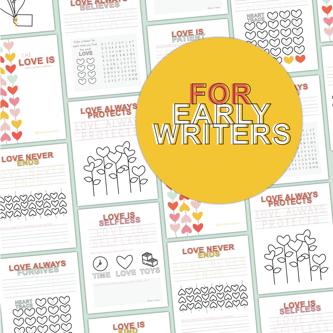 1 Corinthians Printable Workbook Early Writers. Kindergarten. Preschool ...