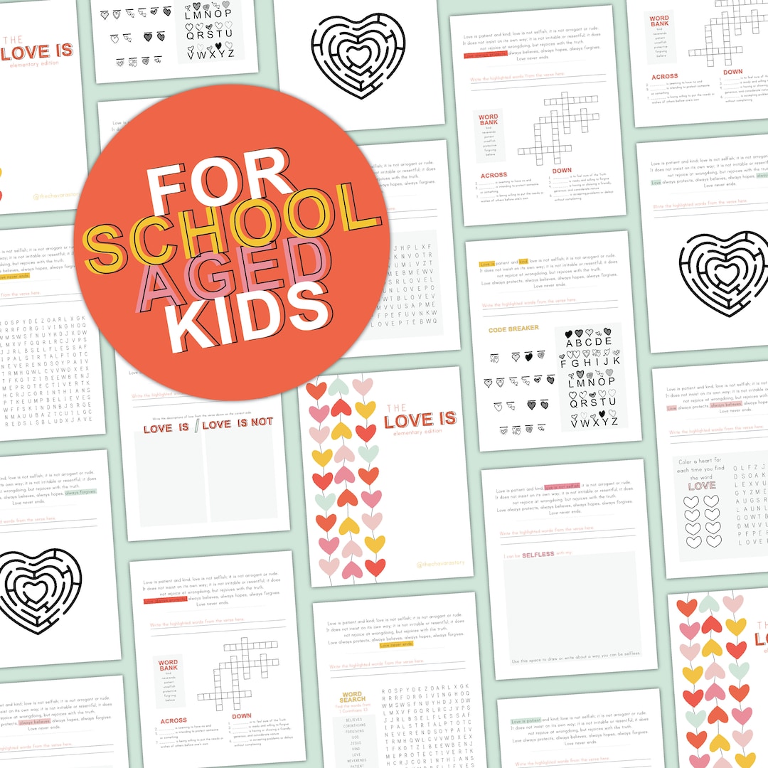 1 Corinthians Printable Workbook for Elementary. Kindergarten. 1 ...