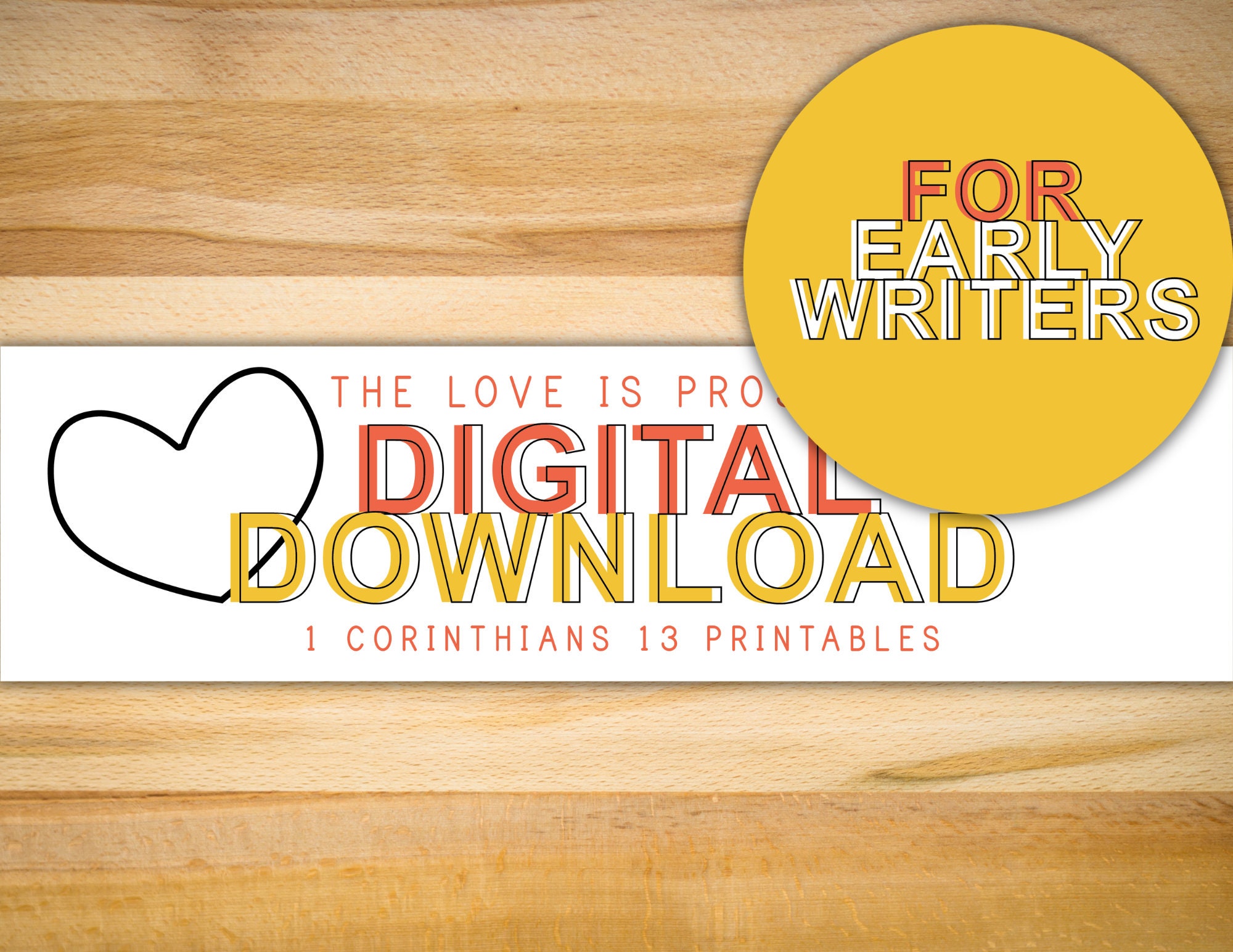 1 Corinthians Printable Workbook Early Writers. Kindergarten. Preschool ...