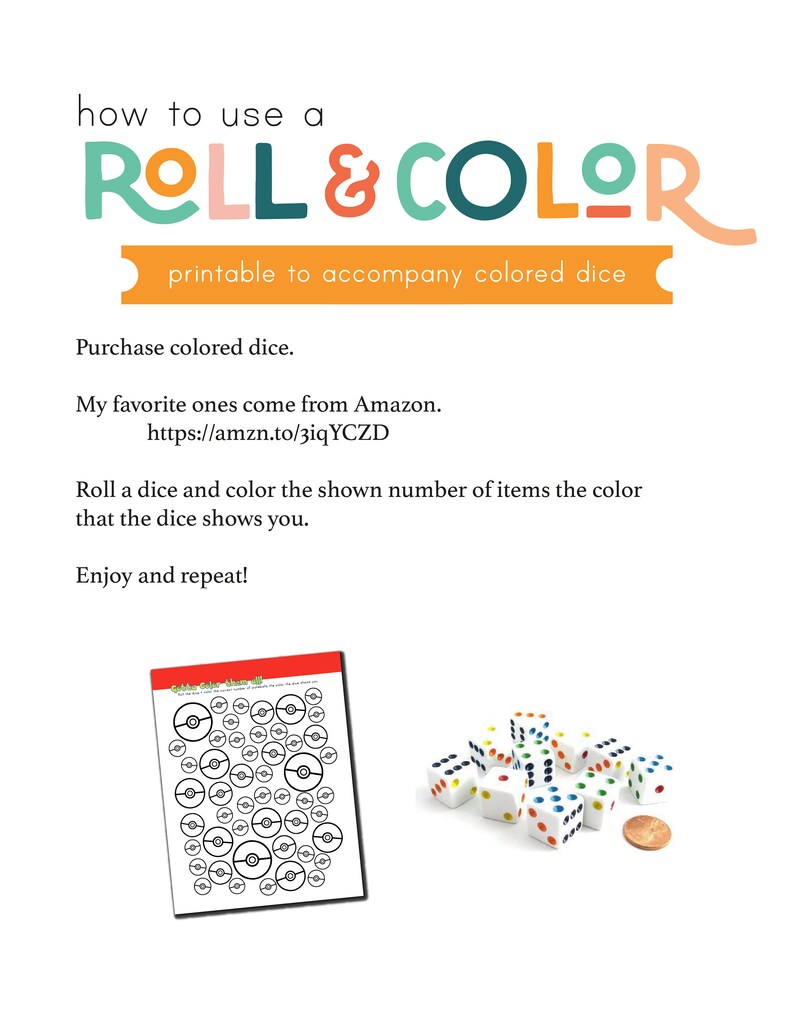 Love Bug Roll and Color. Classroom Valentines. DIY Valentines. - Etsy