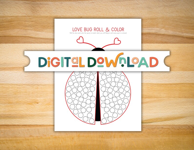 Love Bug Roll and Color. Classroom Valentines. DIY Valentines ...